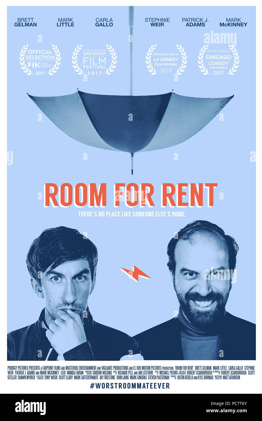 ROOM FOR RENT, poster, from left, Mark Little, Brett Gelman, 2017 ...