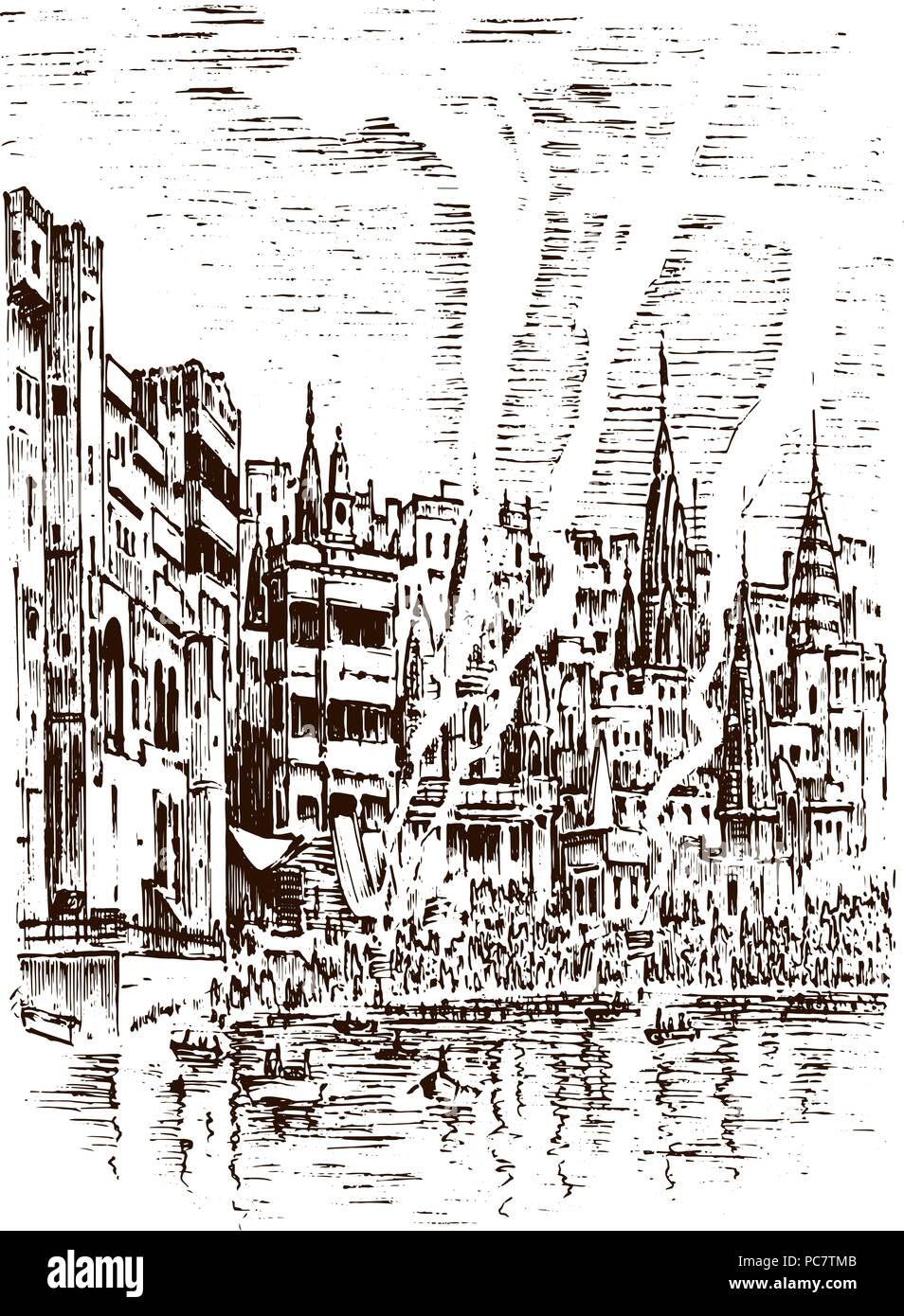 Varanasi Stock Vector Images - Alamy