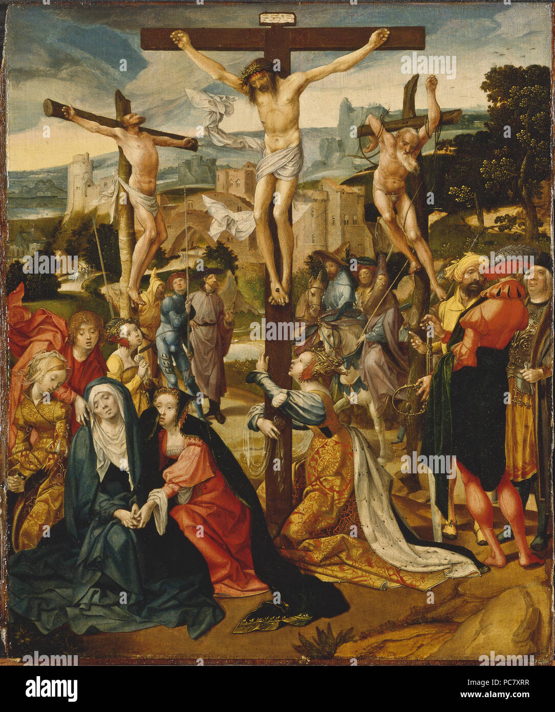 86 The Crucifixion (Cornelis Engebrechtsz) - Nationalmuseum - 17214 Stock Photo - Alamy