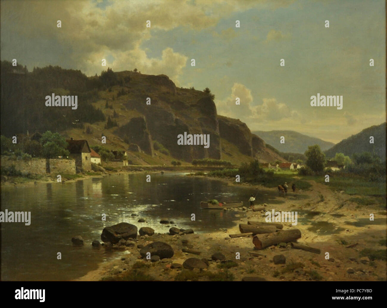 4 Adolf Chwala (1836-1900) - Skály nad řekou (K Stock Photo - Alamy