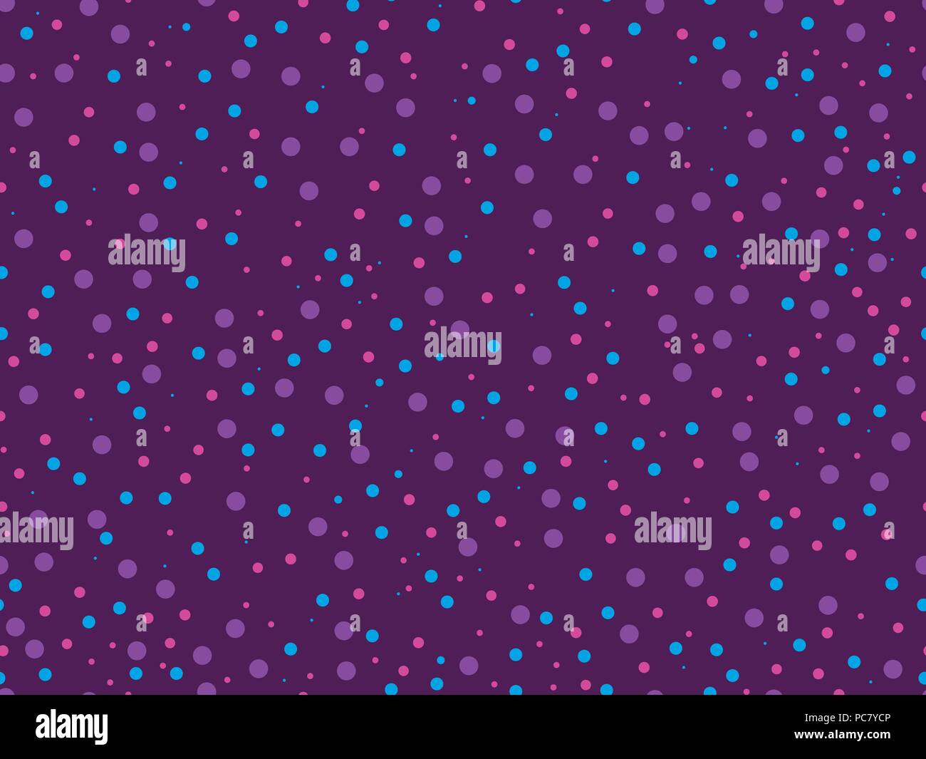 Seamless patern with colorful circles on a purple background. Vector ...