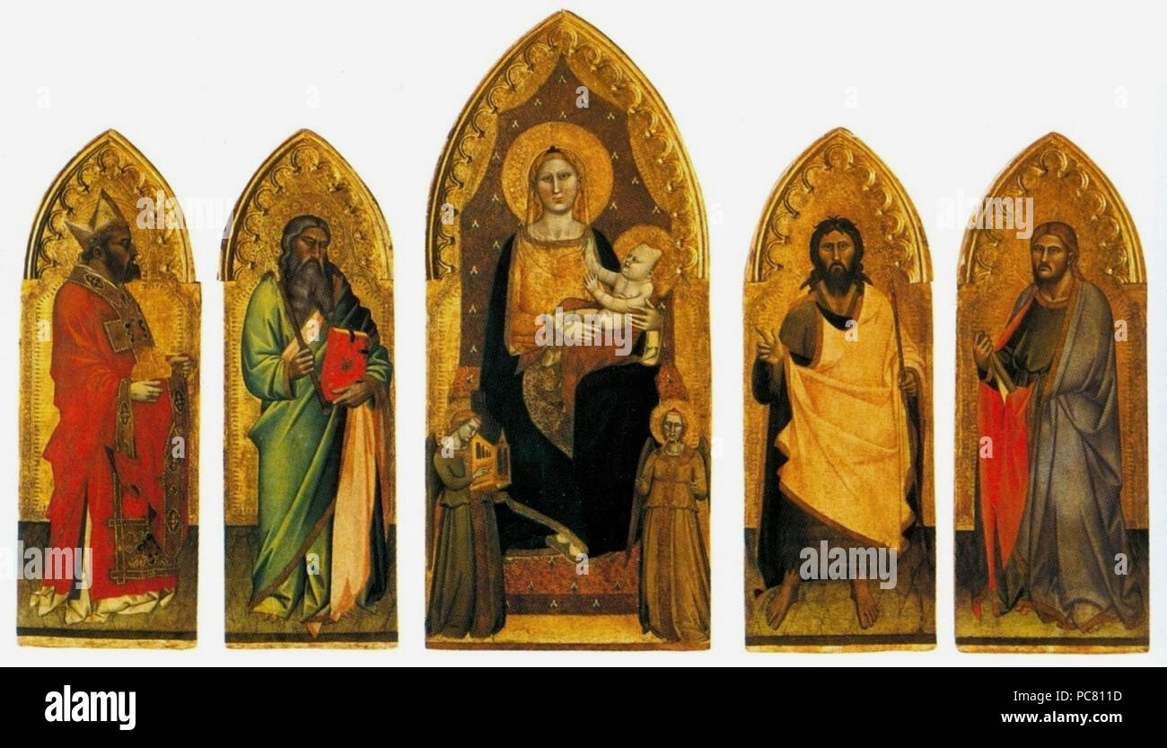 45 Andrea Orcagna and Jacopo di Cione madonna and Child Enthroned with ...