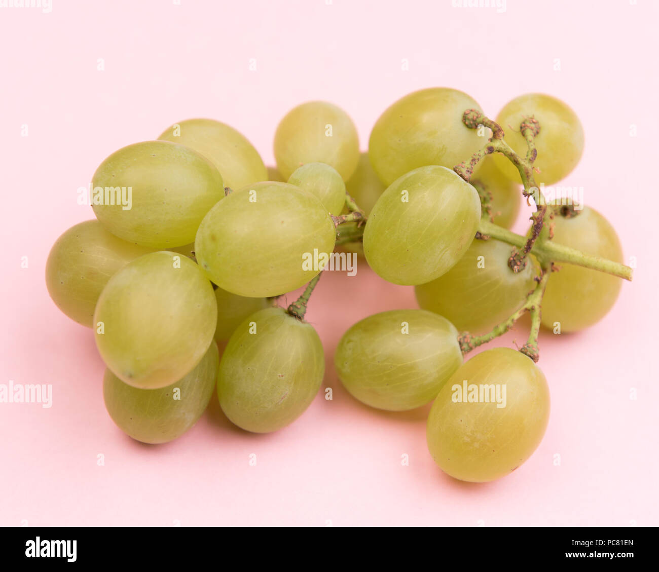 white grapes on a colored background Stock Photo - Alamy