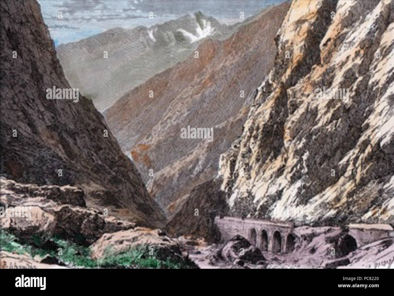 632 View of Darial Gorge (1881 Stock Photo - Alamy