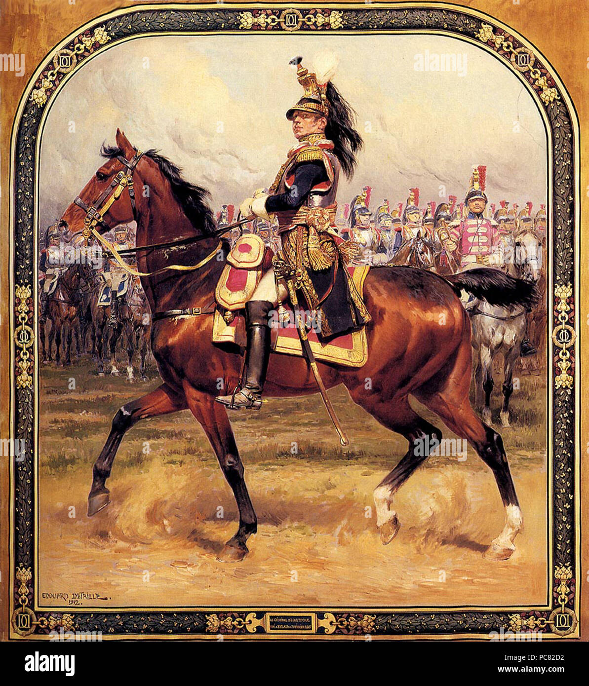 22 Detaille - Le General d'Hautpoul a Cheval Stock Photo - Alamy