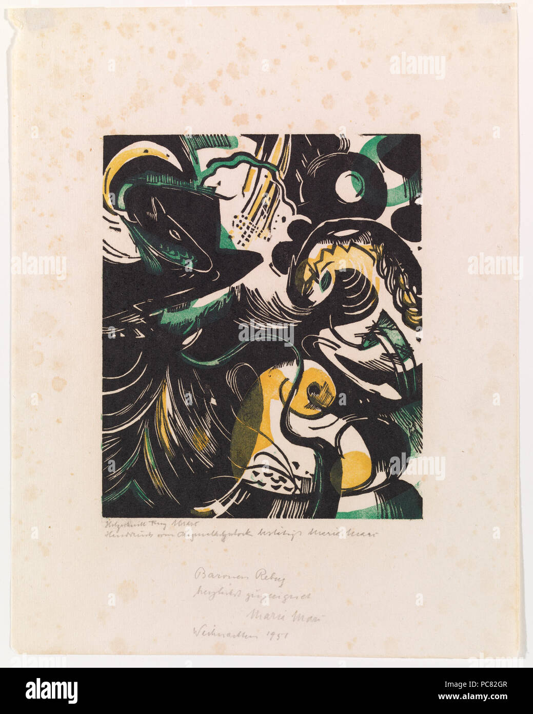 Franz Marc Lion Hunt After Delacroix (Löwenjagd nach Delacroix) 60 GUGG ...