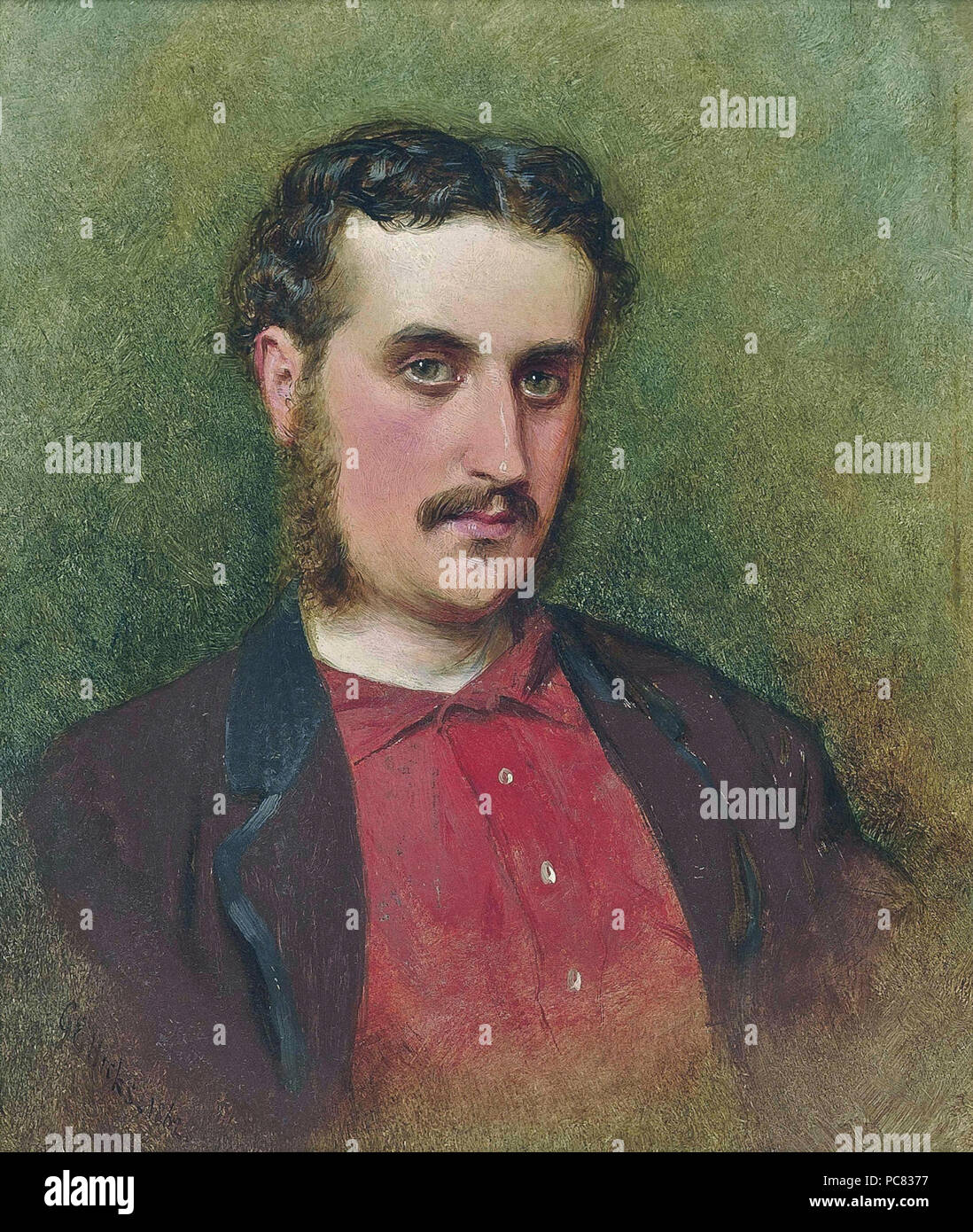 Self portrait 38 George Elgar Hicks by George Elgar Hicks (1824-1914 ...