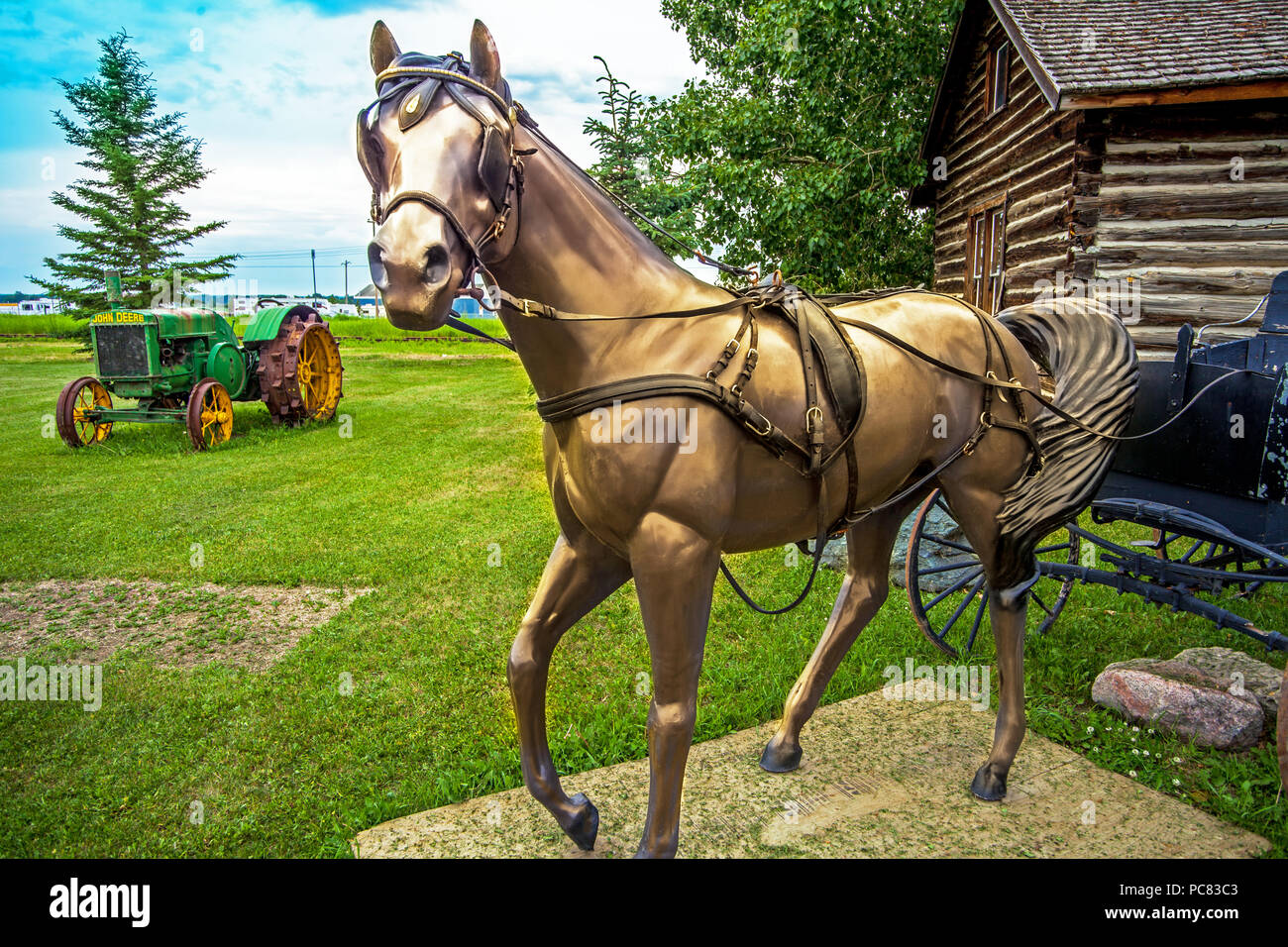 Museum in the village of Hythe in the state of Alberta Canada on June ...