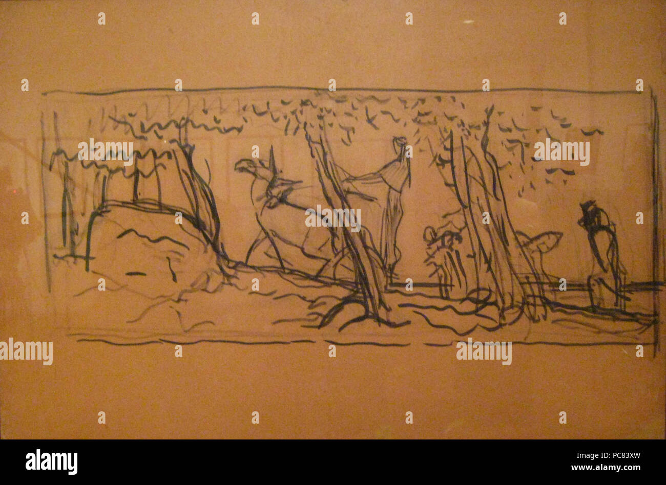 452 Odysseus and Nausicaa by Valentin Serov (drawing, GTG Stock Photo ...