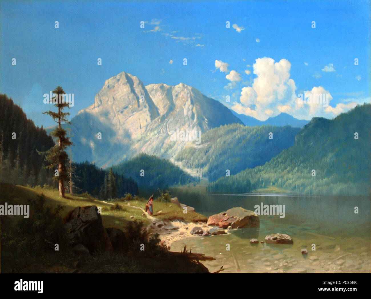 4 Adolf Chwala (1836-1900) - Königsee v Bavorsku Stock Photo - Alamy