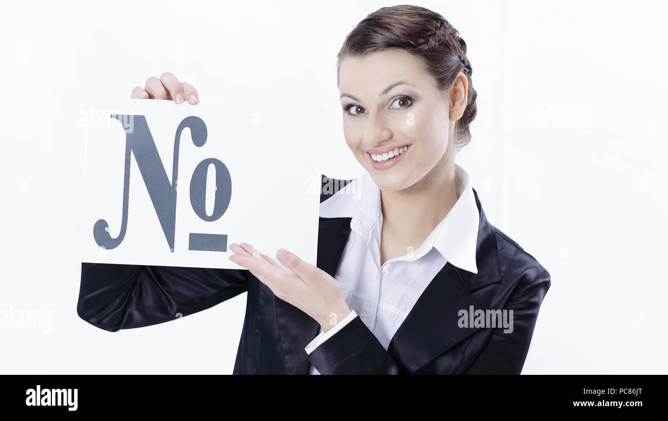 confused business woman showing symbol numbers .isolated on white Stock ...