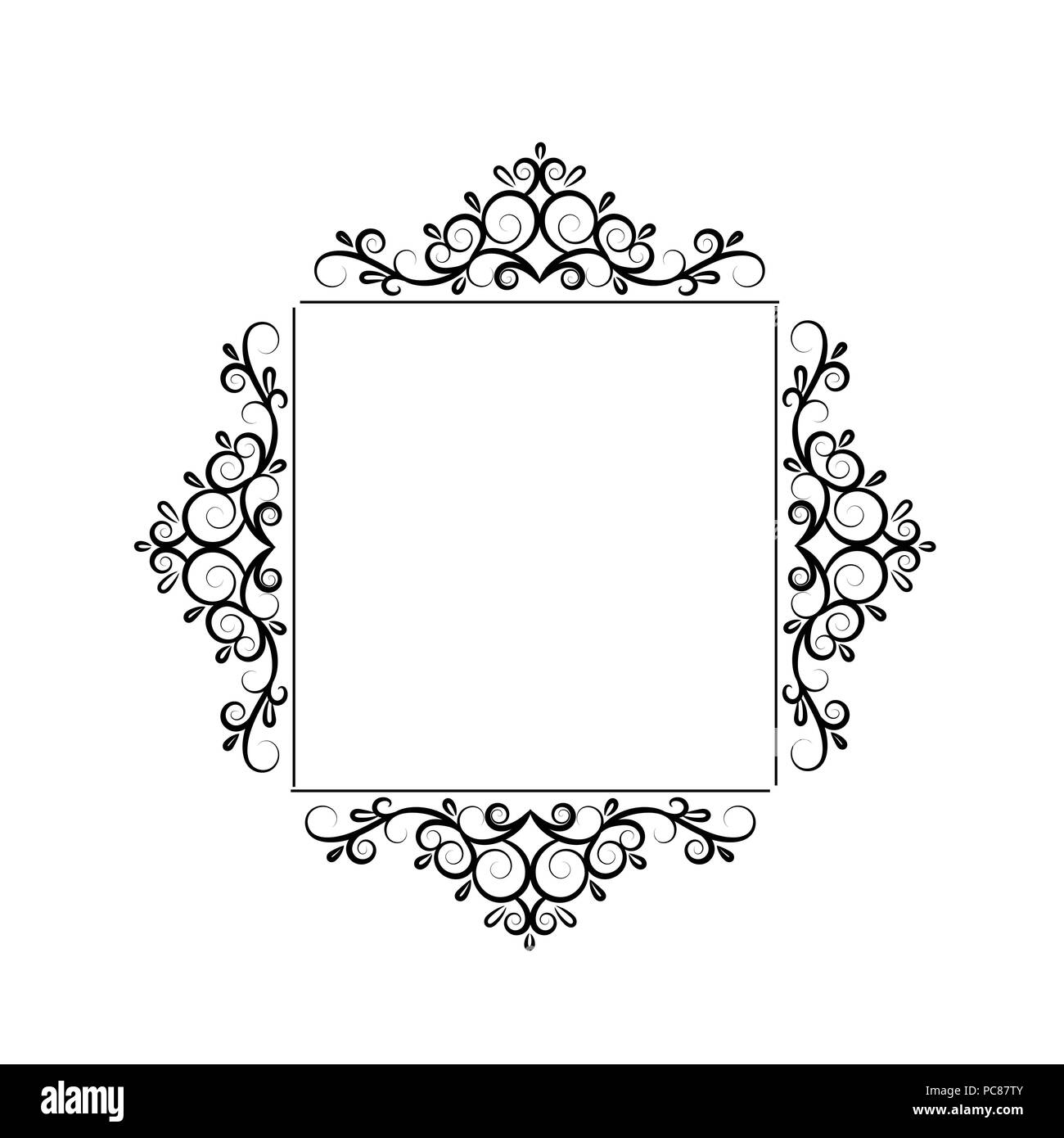 Vintage vector swirl frame Stock Vector Image & Art - Alamy