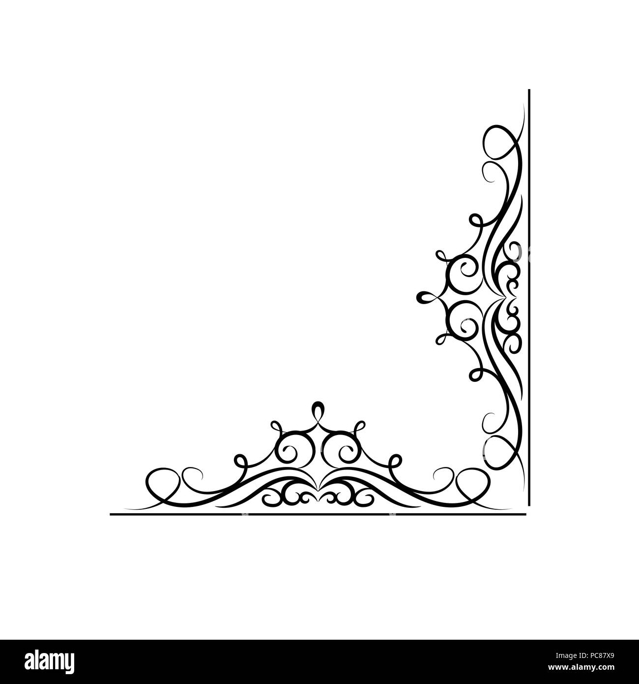 Vintage vector swirl frame Stock Vector Image & Art - Alamy
