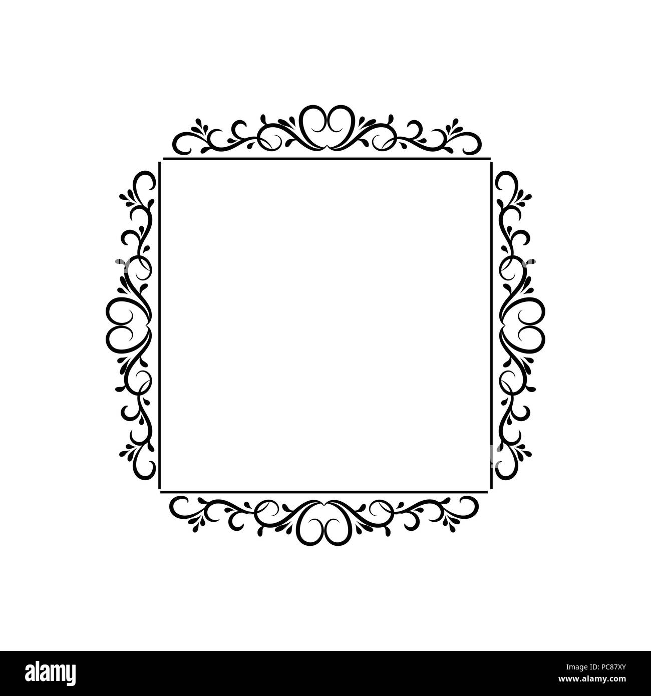 Vintage vector swirl frame Stock Vector Image & Art - Alamy