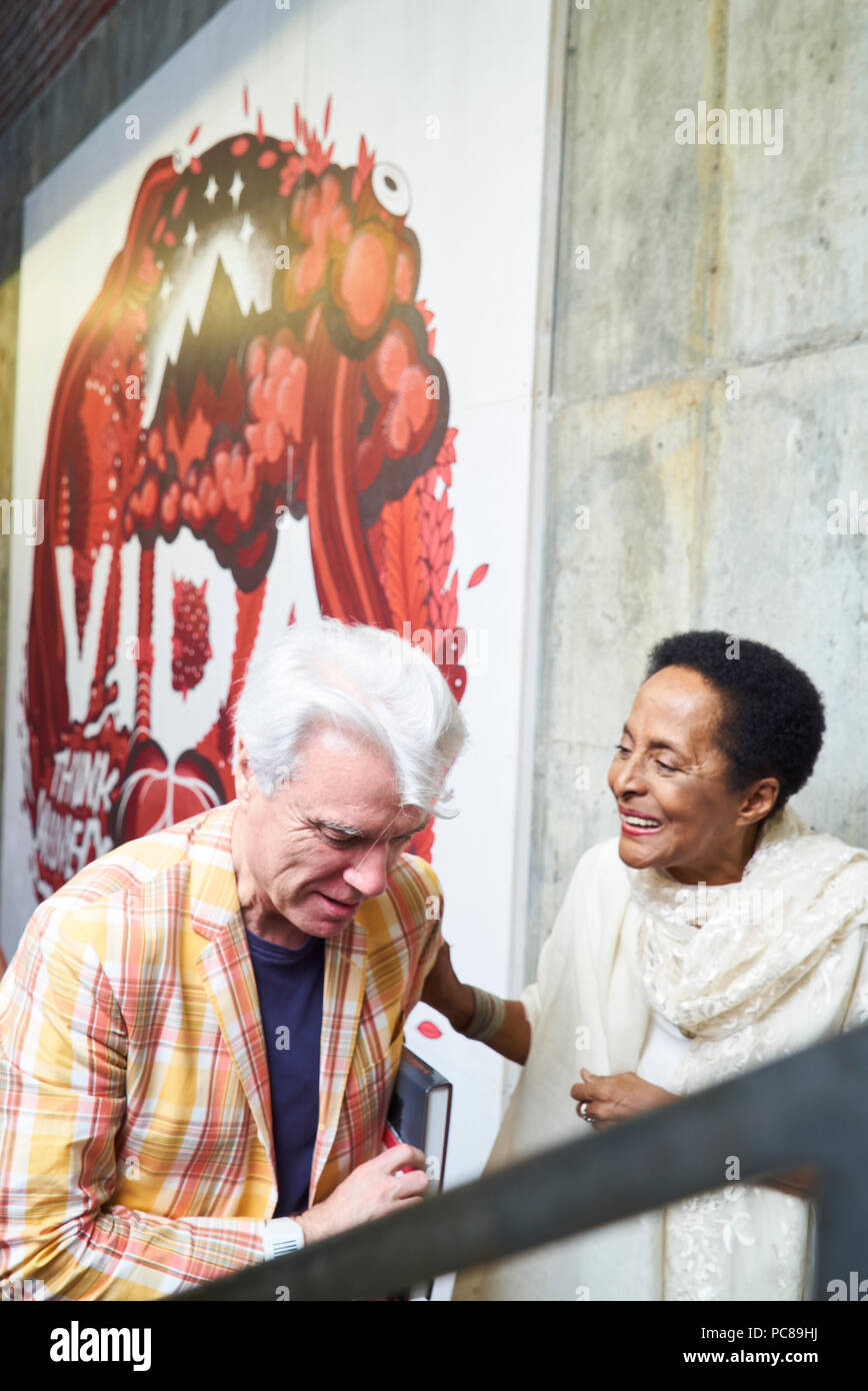 Peruvian singer Susana Baca and David Byrne Stock Photo - Alamy