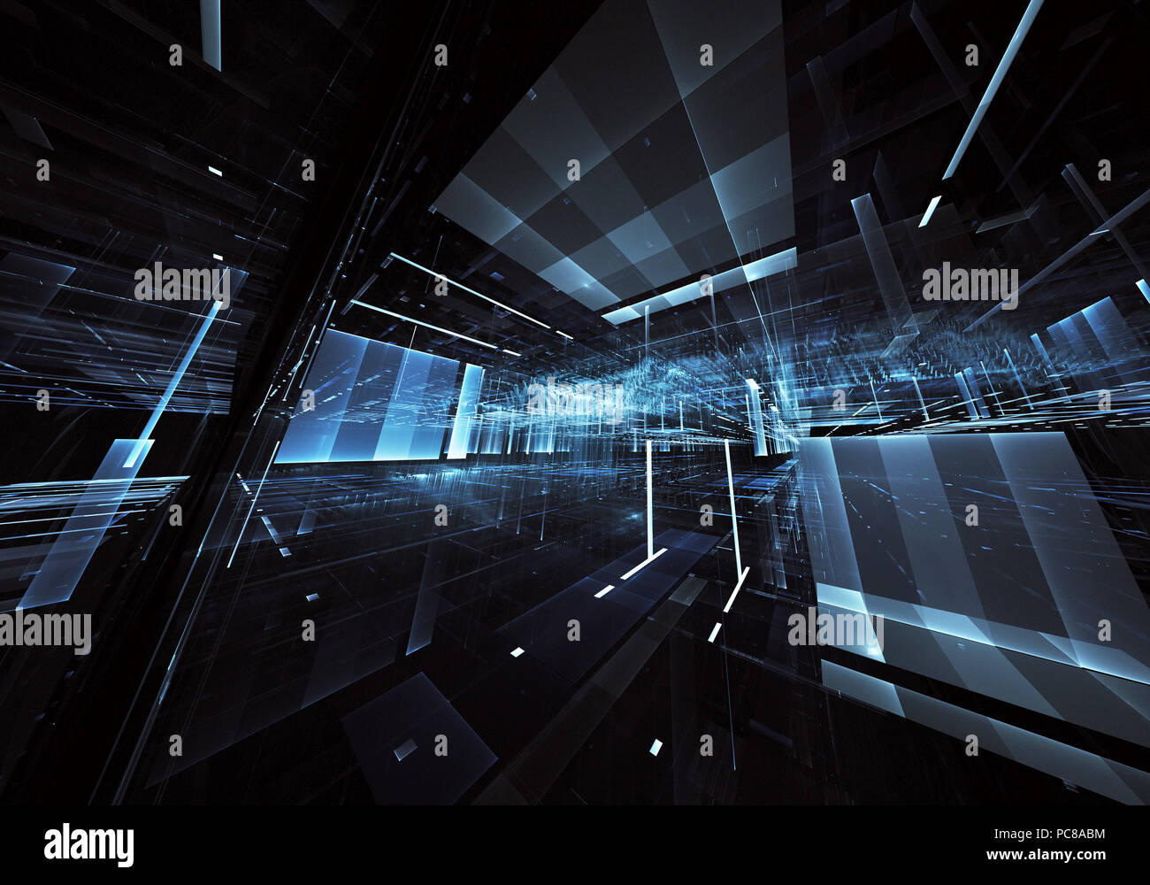 Abstract technology 3D illustration Stock Photo - Alamy
