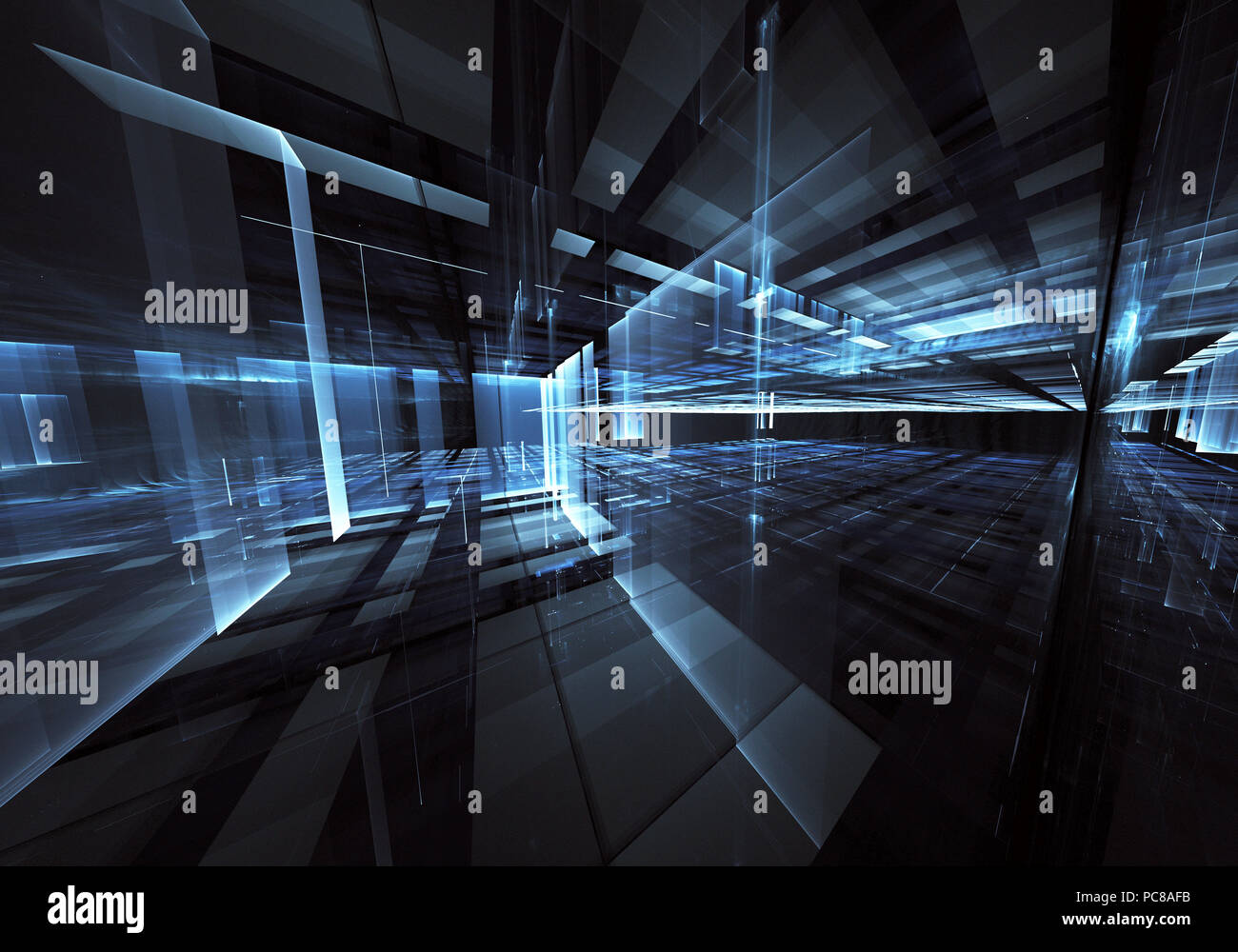 Abstract technology 3D illustration Stock Photo - Alamy