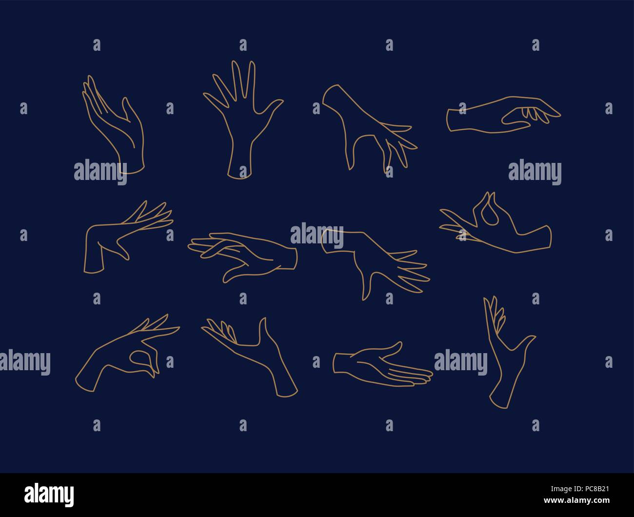 Flat illustration blue silhouette Stock Vector Images - Alamy