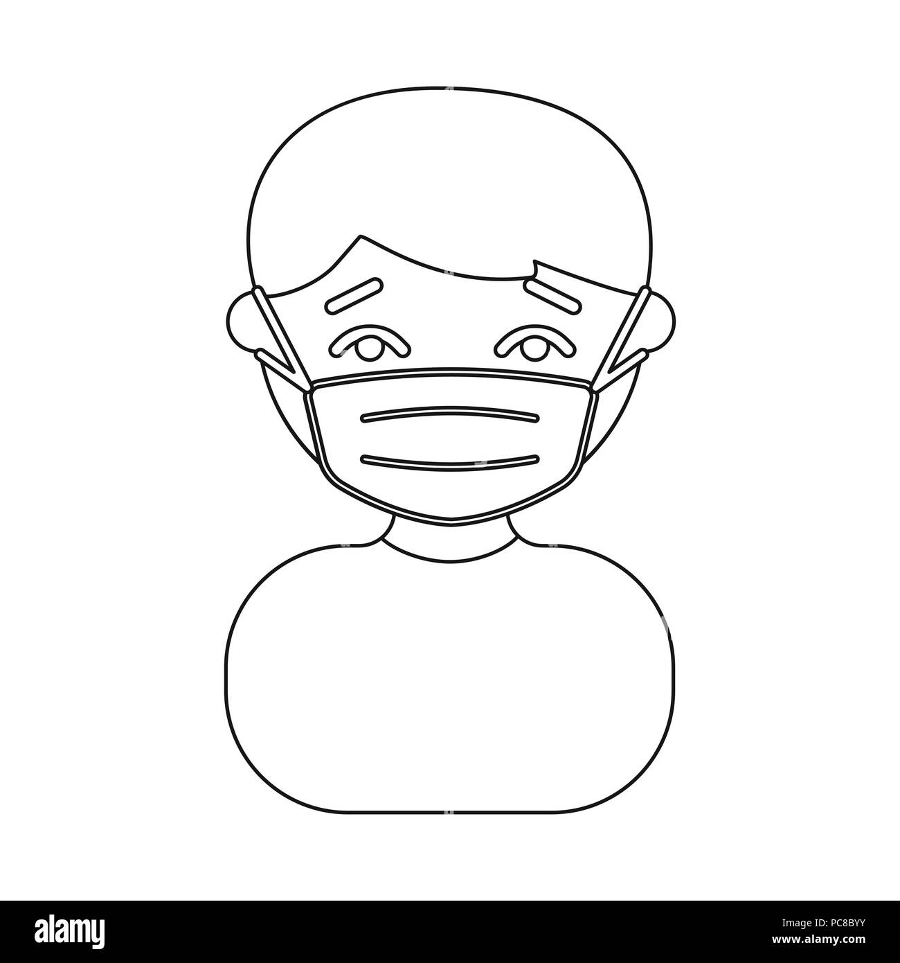 Head injury icon outlinee. Single sick icon from the big ill, disease ...