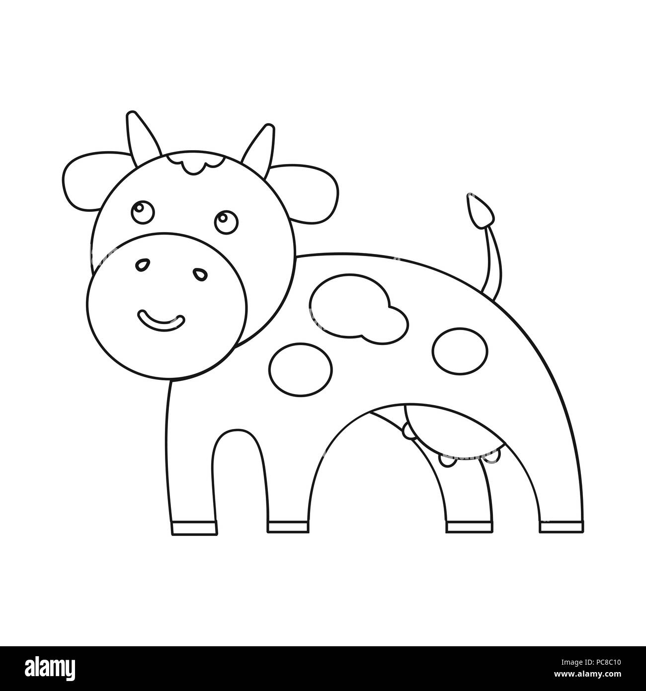 Cow outline icon. Illustration for web and mobile Stock Vector Image ...
