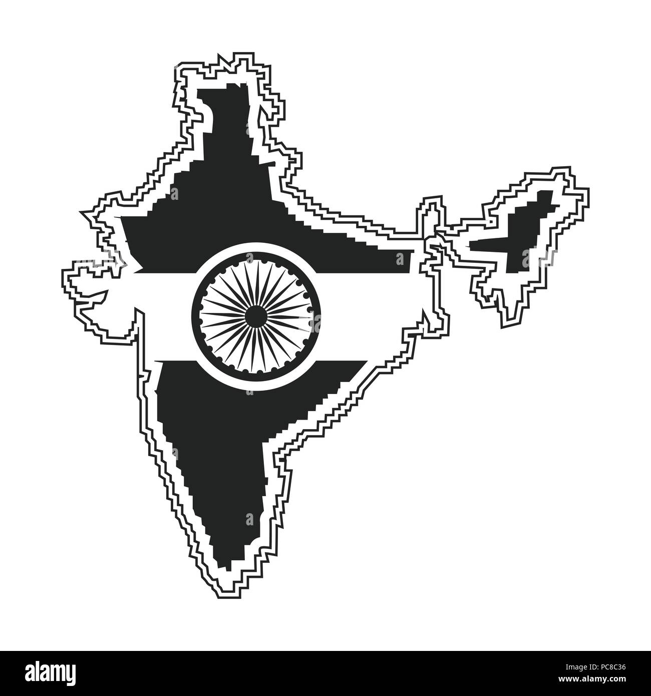 Indian territory icon in black style isolated on white background ...