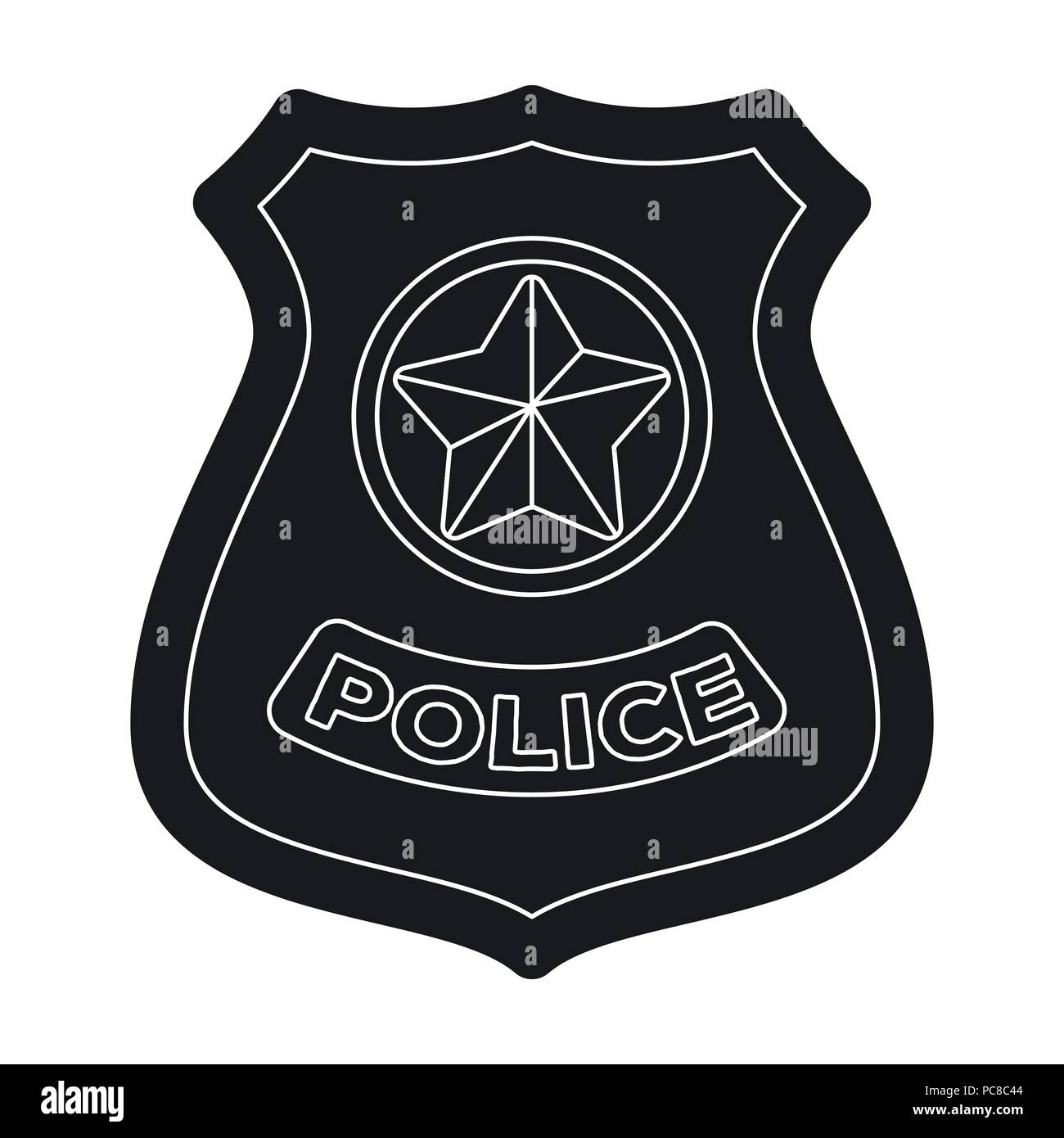Police Badge Clipart Black And White