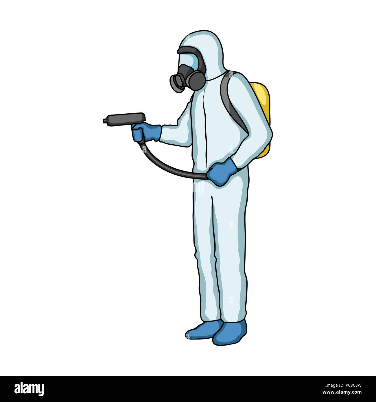 Staff in overalls single icon in cartoon style for design.Pest Control ...