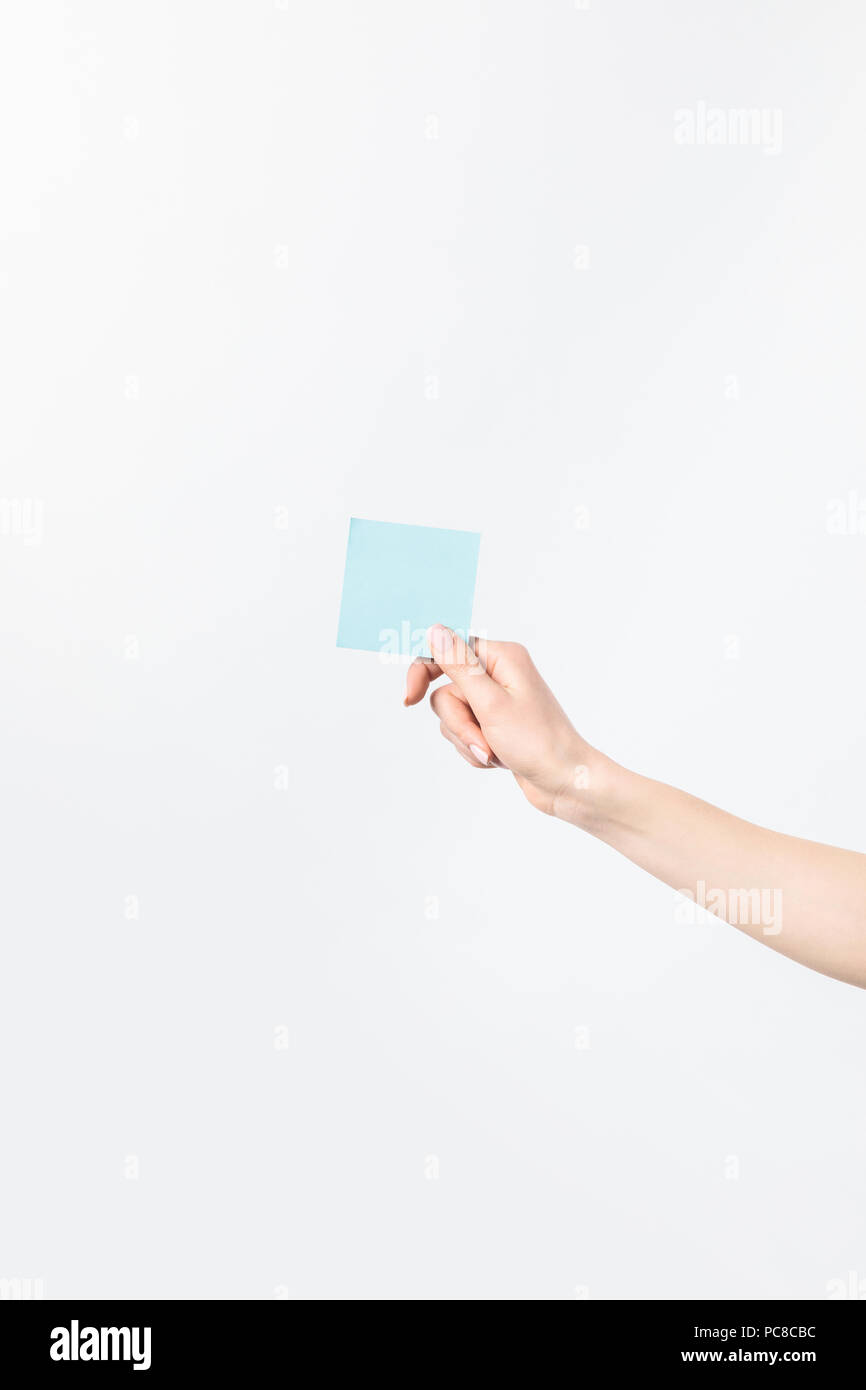 Sticky note in hand hi-res stock photography and images - Alamy