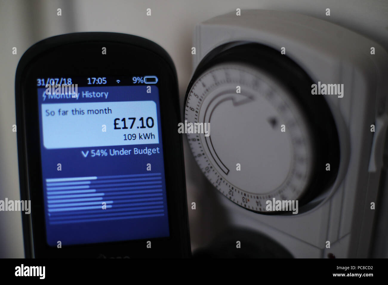 A handheld smart meter in a London home Stock Photo - Alamy
