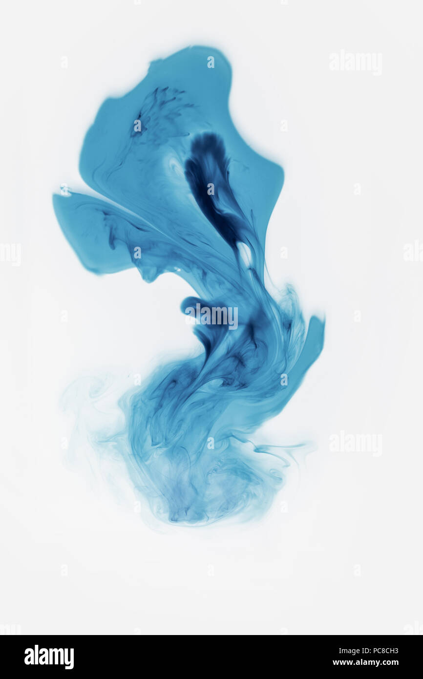 abstract blue paint splash, isolated on white Stock Photo - Alamy