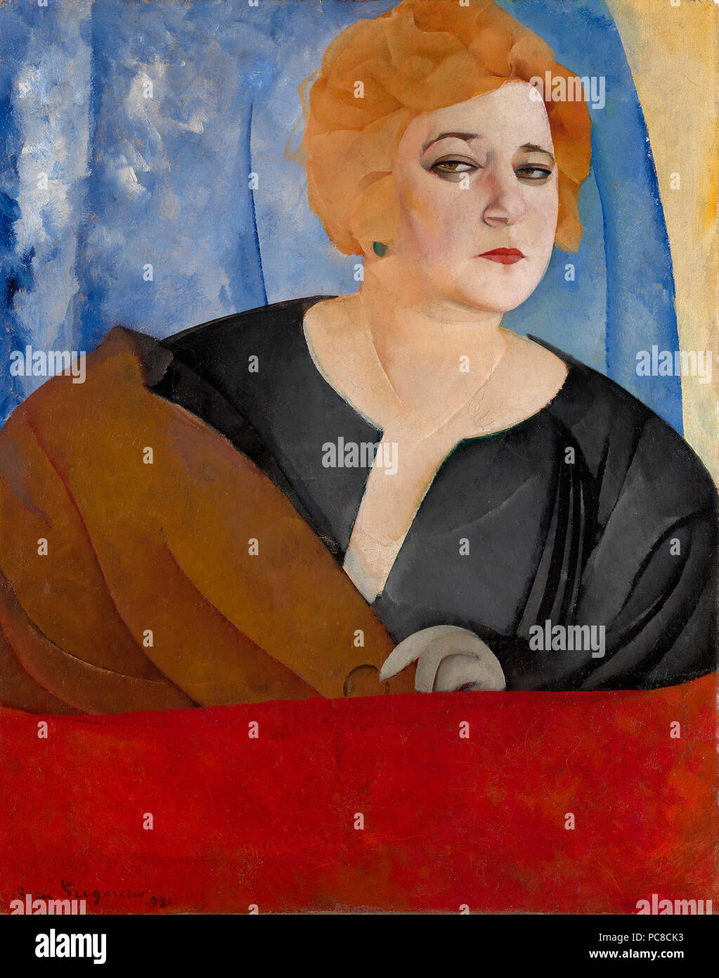 47 Anna Serg. Sergeeva by B. Grigoriev (1921 Stock Photo - Alamy