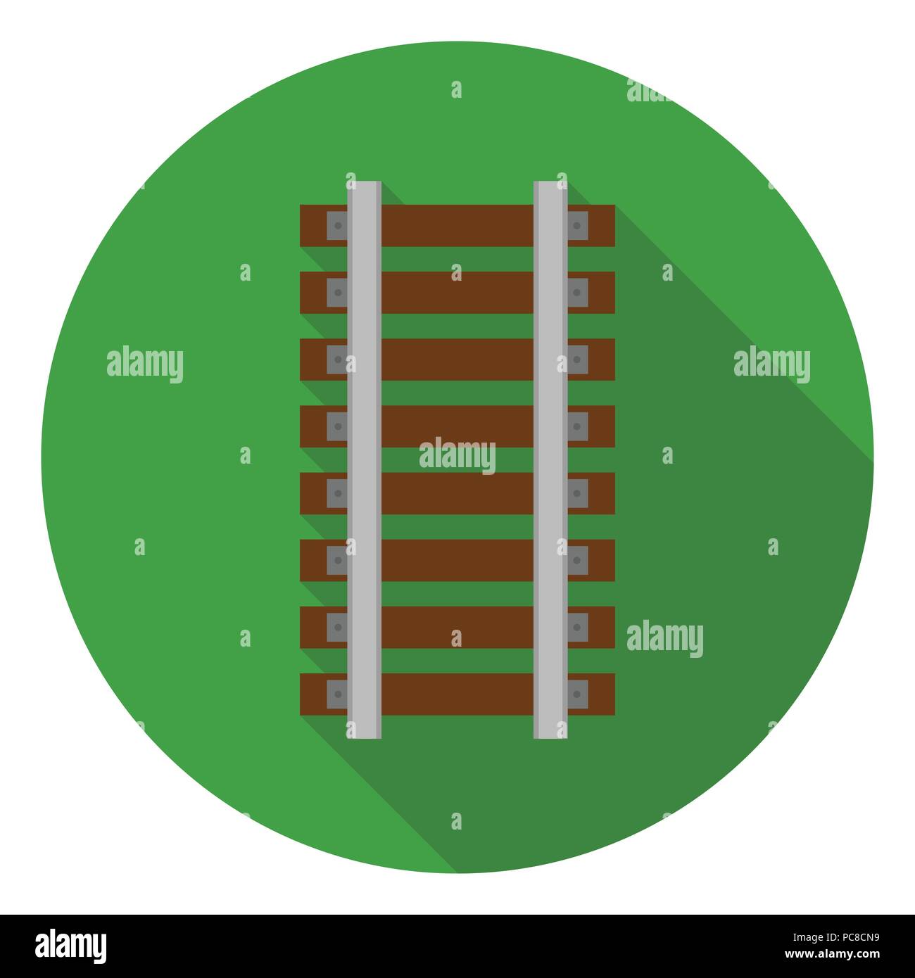 Mine railway icon in flat style isolated on white background. Mine ...