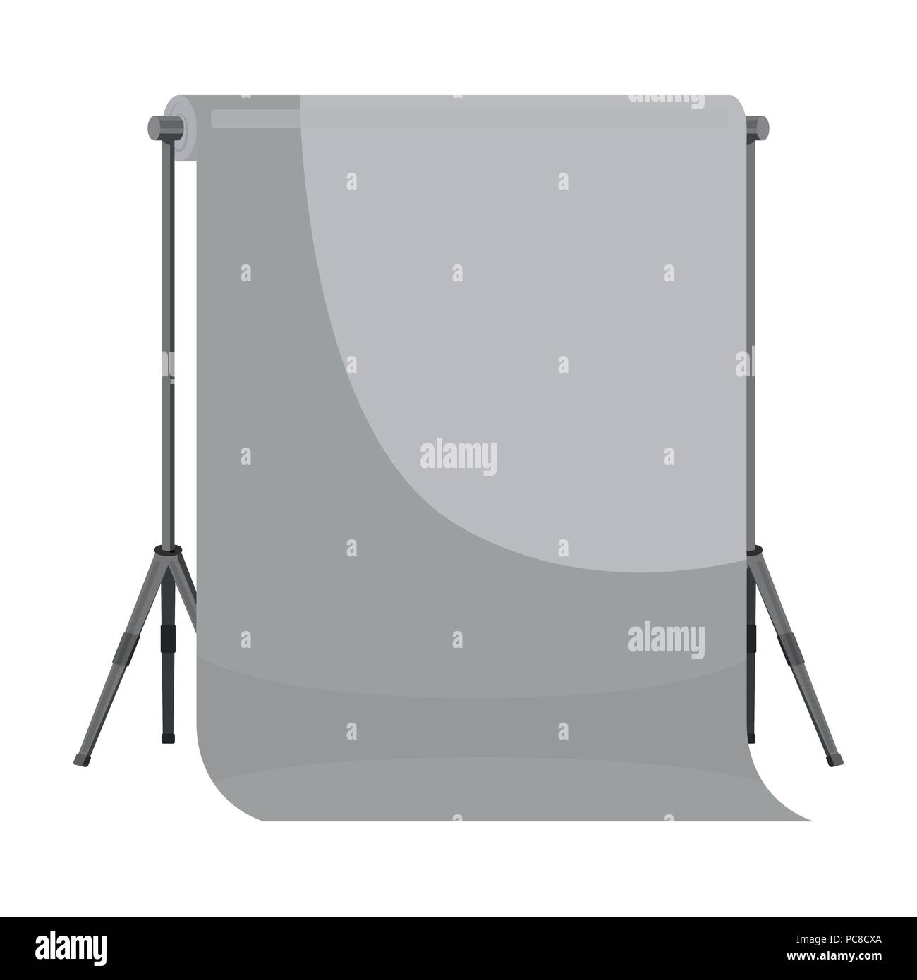 Background stand. Making a movie single icon in monochrome style vector ...