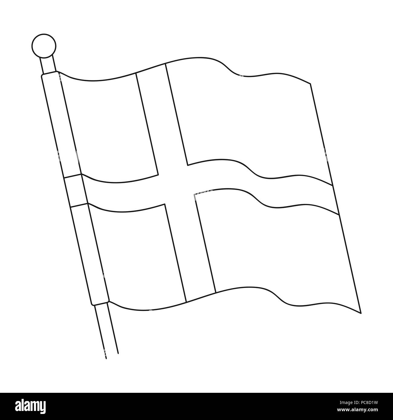 Flag,single icon in outline style.Flag, vector symbol stock ...