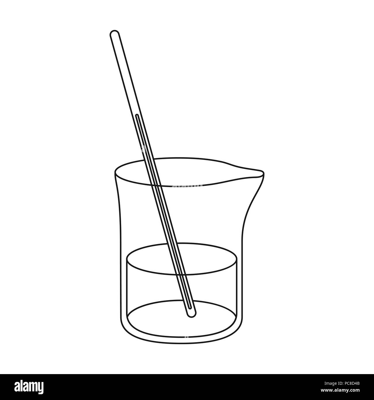 Mixture icon in outline style isolated on white background. Medicine ...