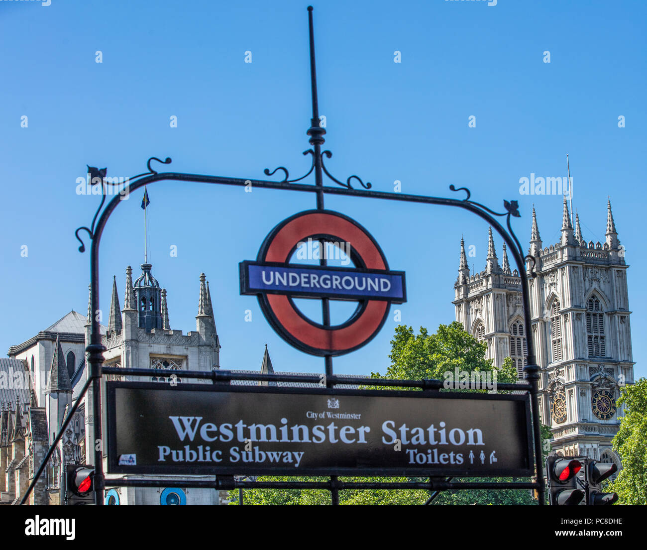 Entrance to Westminster Underground Station Stock Photo - Alamy