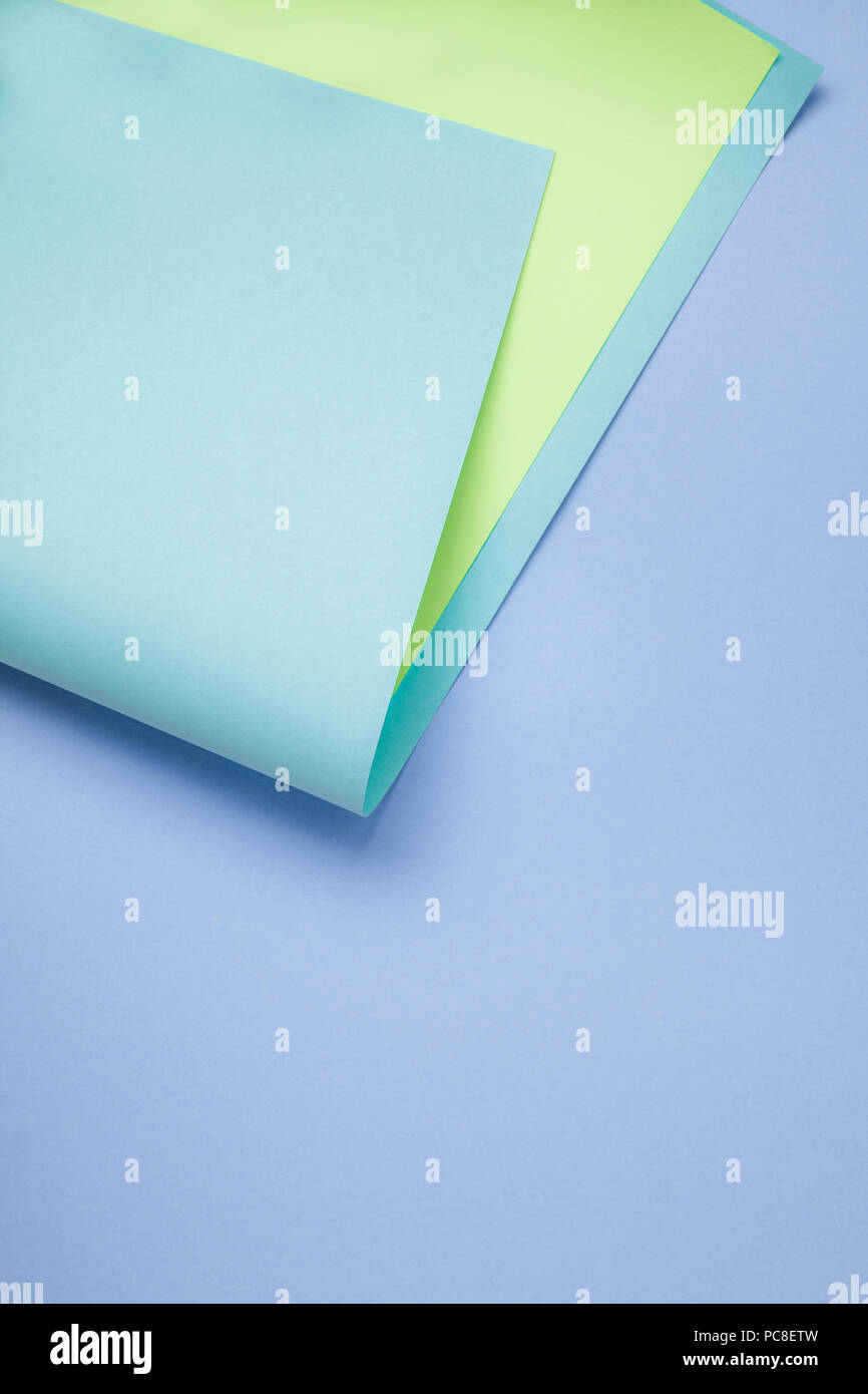 tender creative background with blue and green colored paper Stock ...