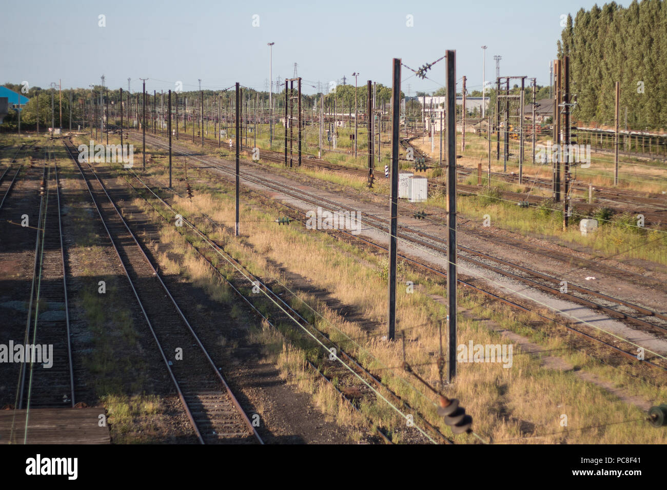 Parallel rail tracks hi-res stock photography and images - Alamy