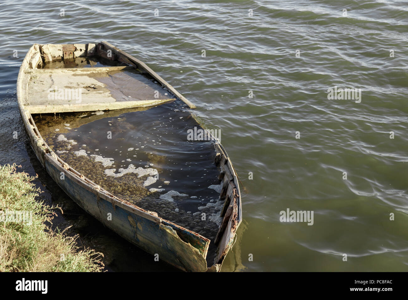 Abandoned old canoe on hi-res stock photography and images - Alamy