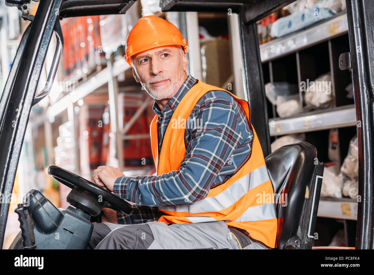 Forklift safety vest hi-res stock photography and images - Alamy