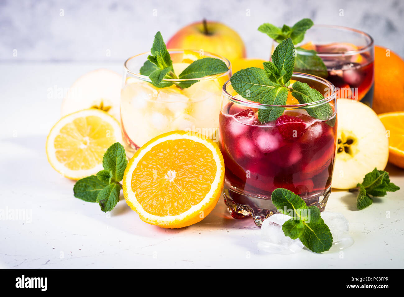 Sangria set alcohol iced drink Stock Photo - Alamy