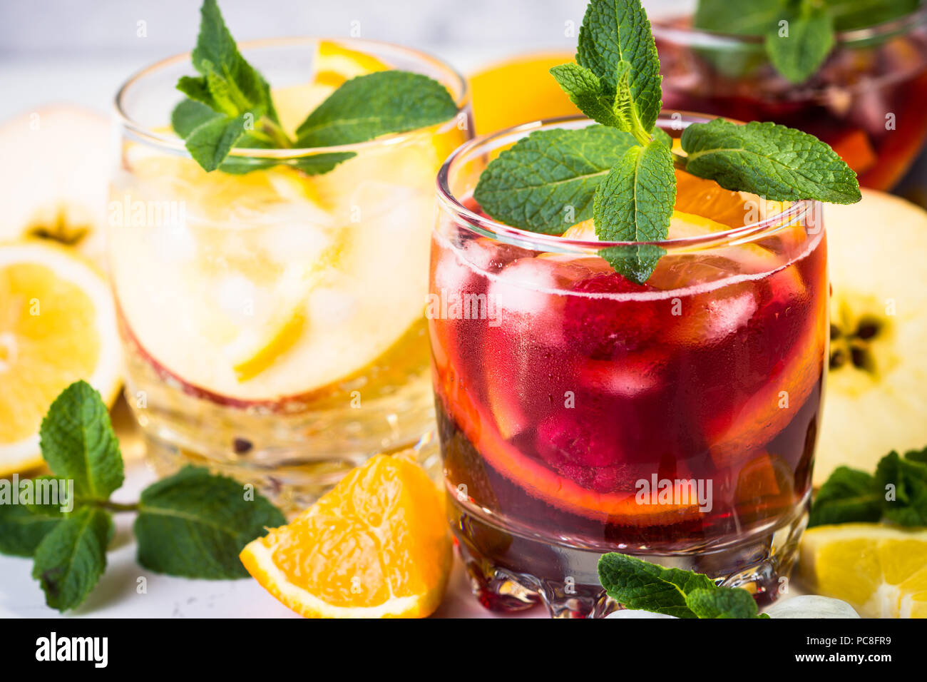 Sangria set alcohol iced drink Stock Photo - Alamy