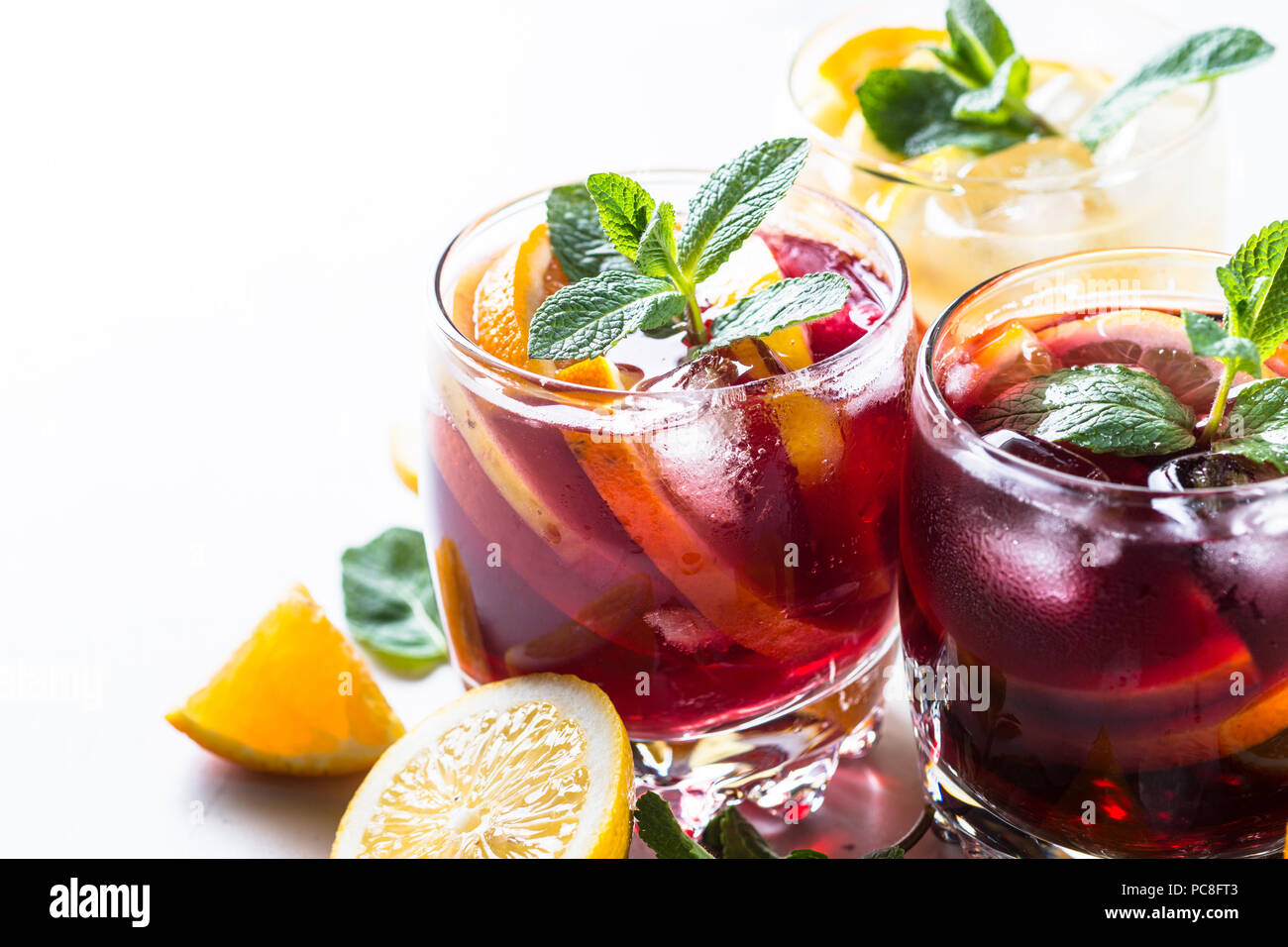 Sangria set alcohol iced drink Stock Photo - Alamy