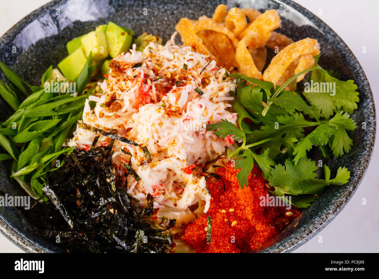 Poke with crab meat Stock Photo - Alamy
