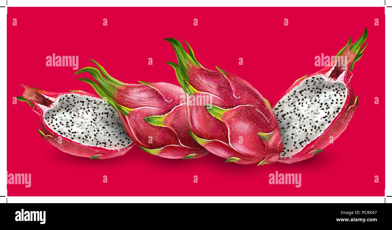 Dragon fruit clipart Stock Vector Images - Alamy