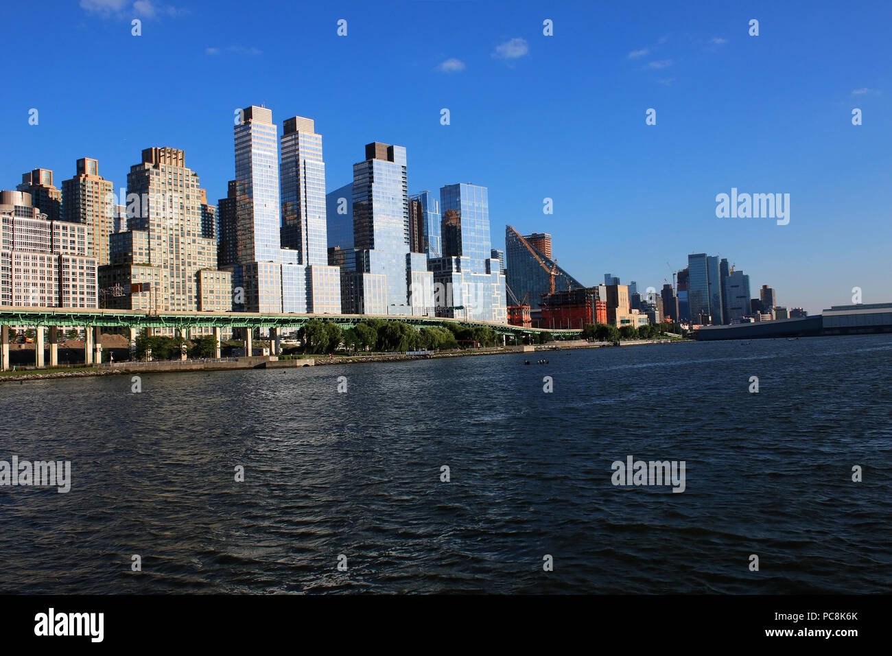 NEW YORK, NY - JULY 09: Pier I and Riverside waterfront, West Side ...