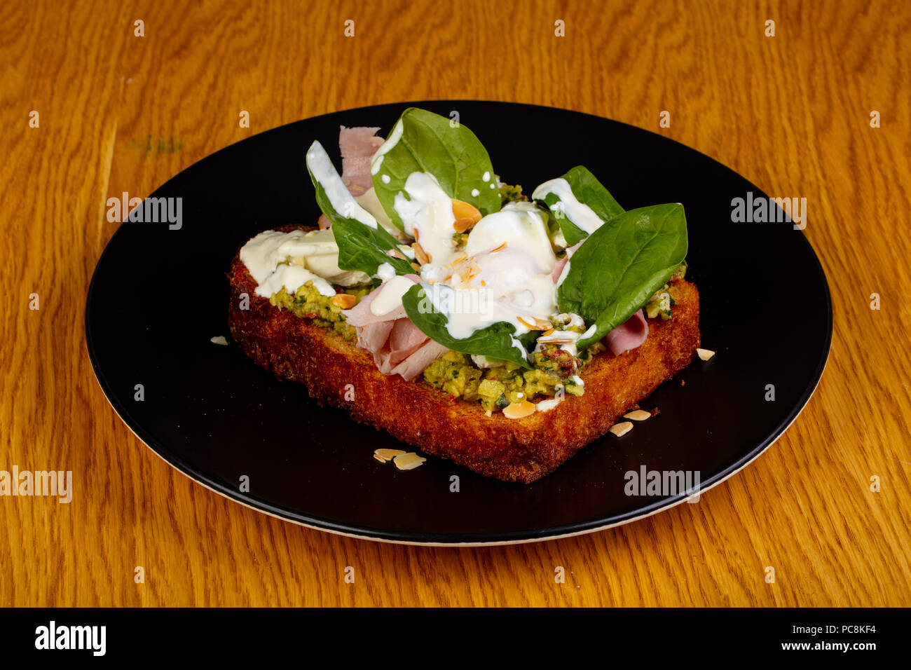 Brioche with ham and cheese Stock Photo - Alamy