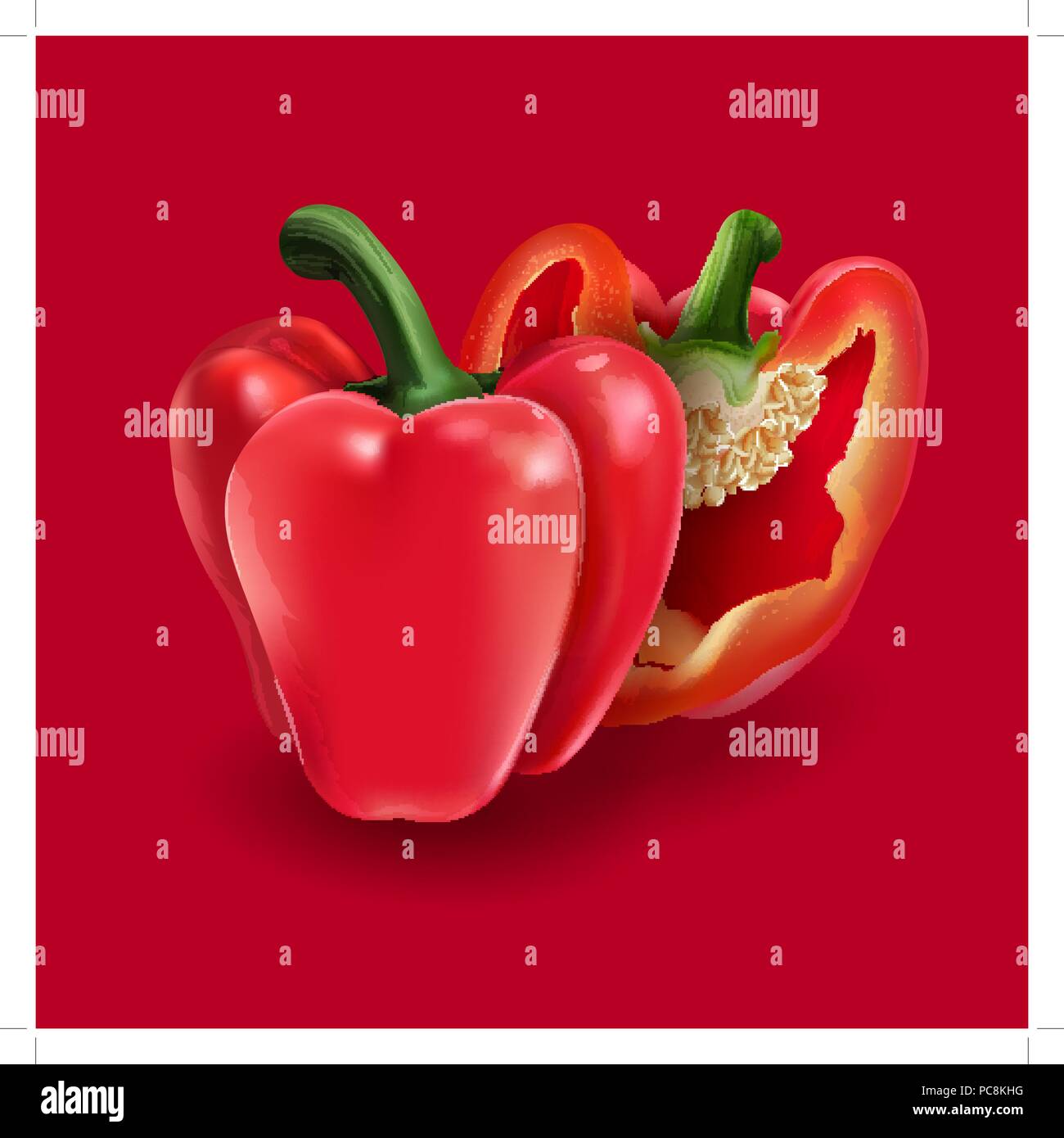 Red vegetable macro Stock Vector Images - Alamy
