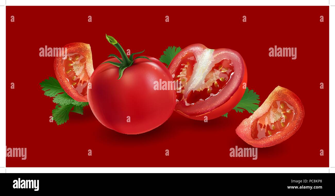 Organic label on tomatoes Stock Vector Images - Alamy