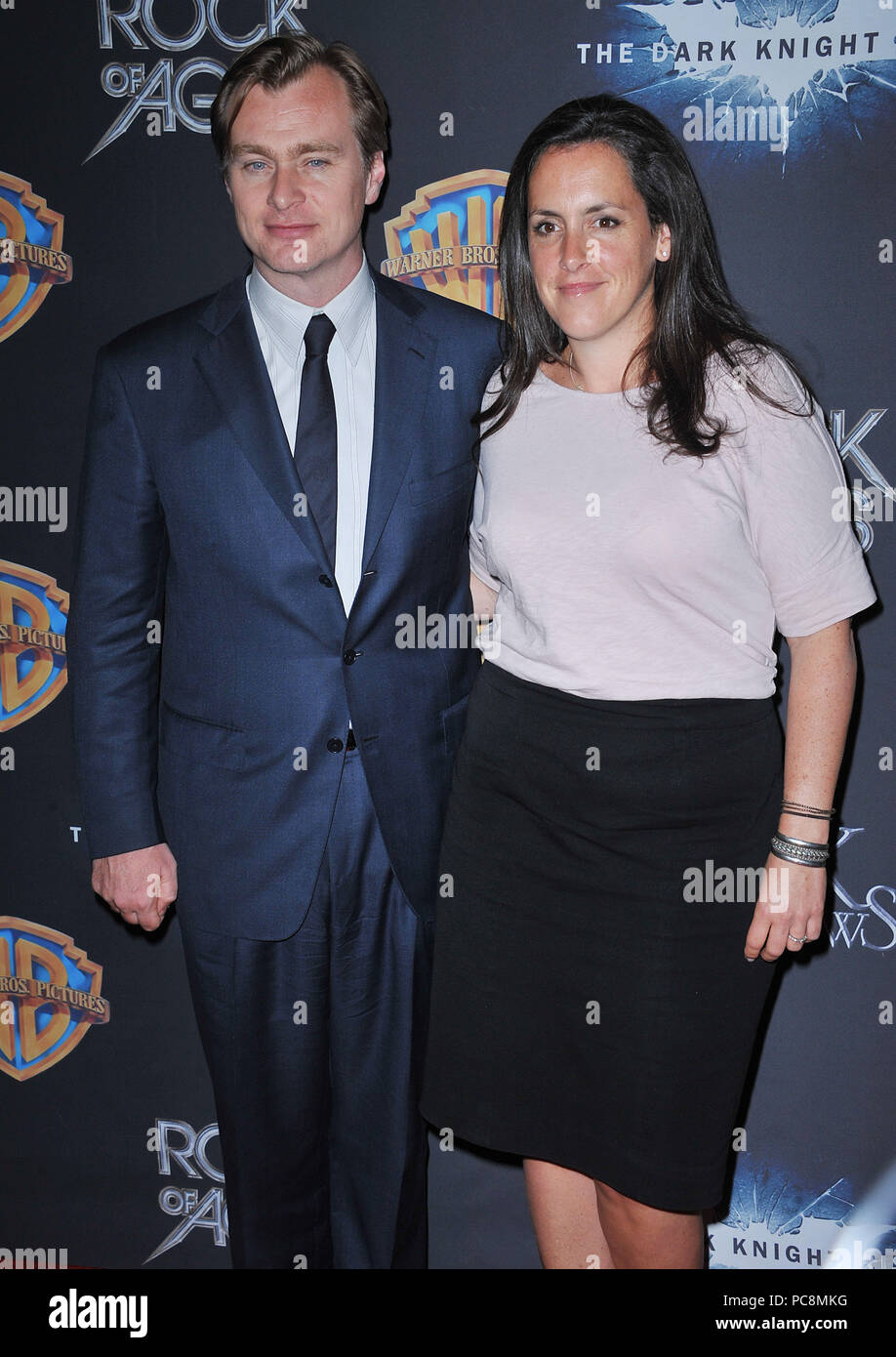 Chris Nolan - director and Emma Thomas, wife, producer at The Warner ...
